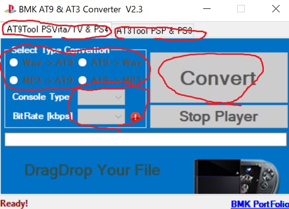 PSP＆Vita＆PS3＆PS4 at9＆at3変換ツールAT9&AT3 Converter紹介
