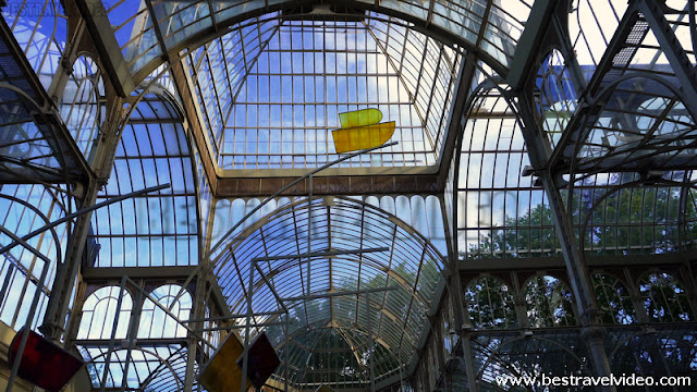 Palacio de Cristal - Crystal Palace Madrid, Spain in 4K.