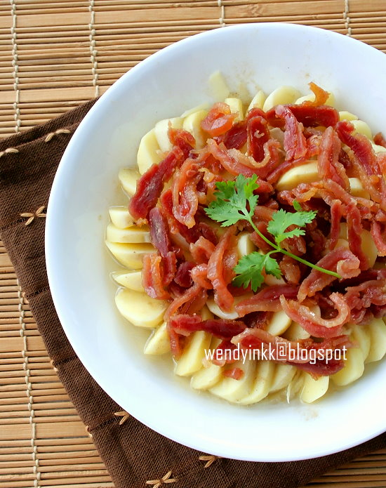 Table for 2.... or more: Steamed Arrowhead with Waxed Duck 腊鸭蒸慈菇 ...