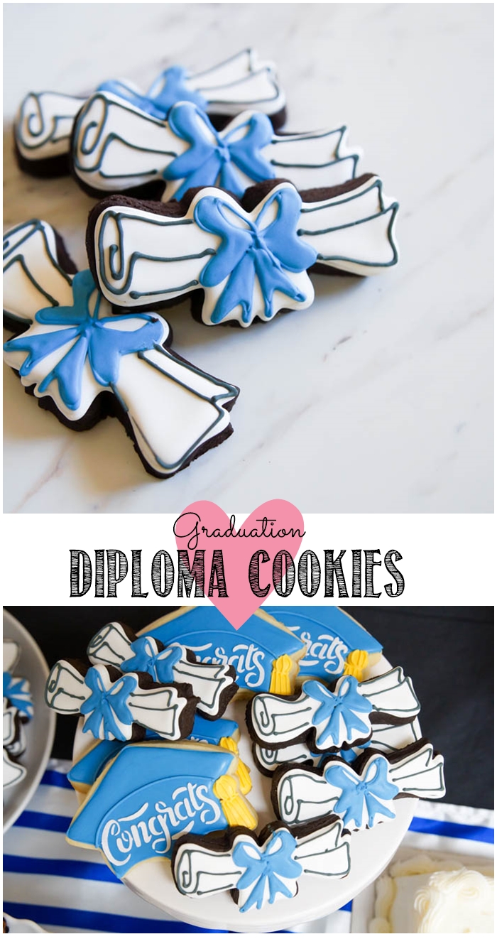 Graduation Diploma (with bow!) Cookies | Bake at 350°