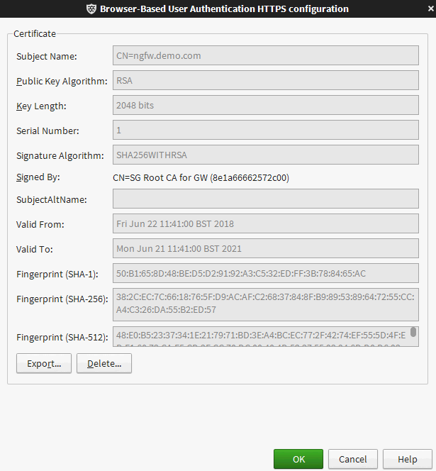 Forcepoint Browser Based Authentication