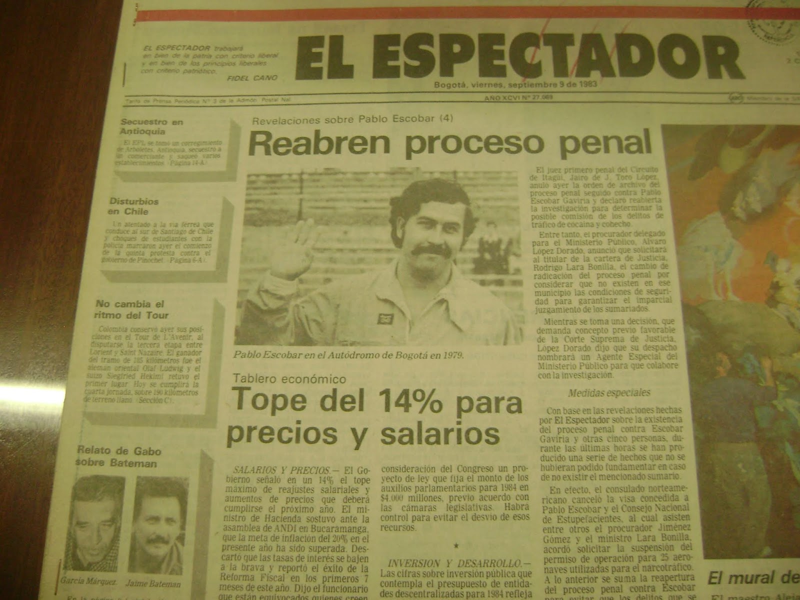 Proyecto Pablo Escobar: Artículo de El Espectador
