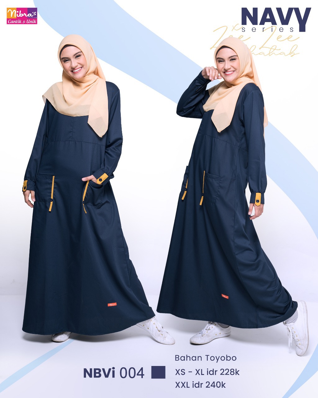 KOLEKSI TERBARU GAMIS NIBRAS NAVY SERIES NBVi