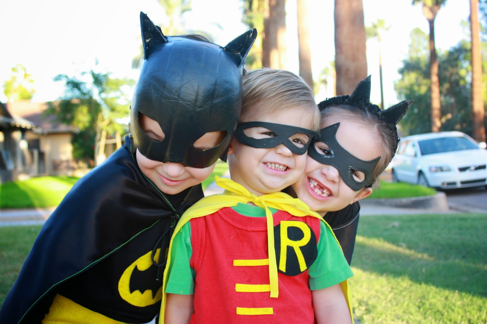 simple pleasures: batman.robin.cat woman.