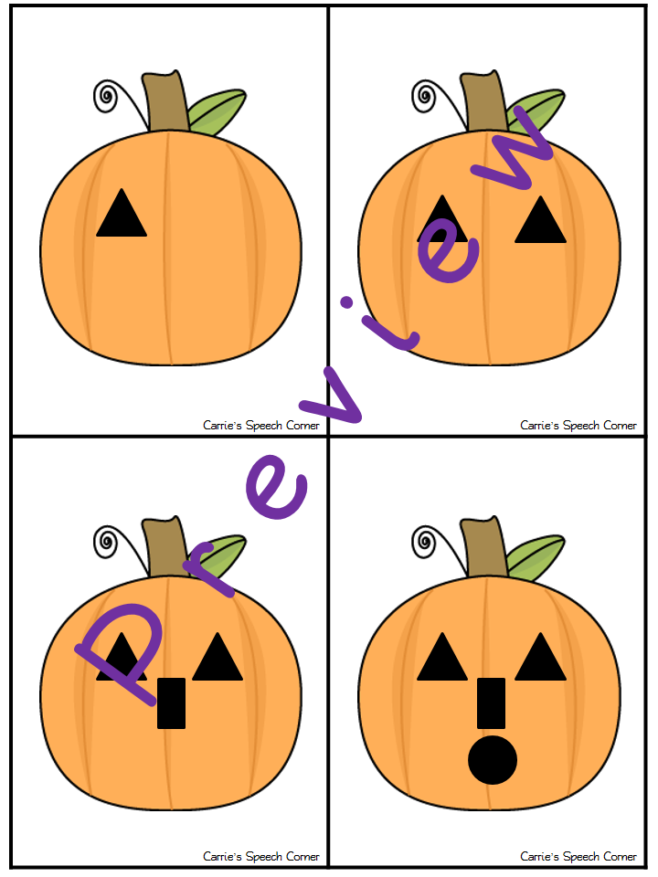 Carrie's Speech Corner: Jack O'Lantern Fun