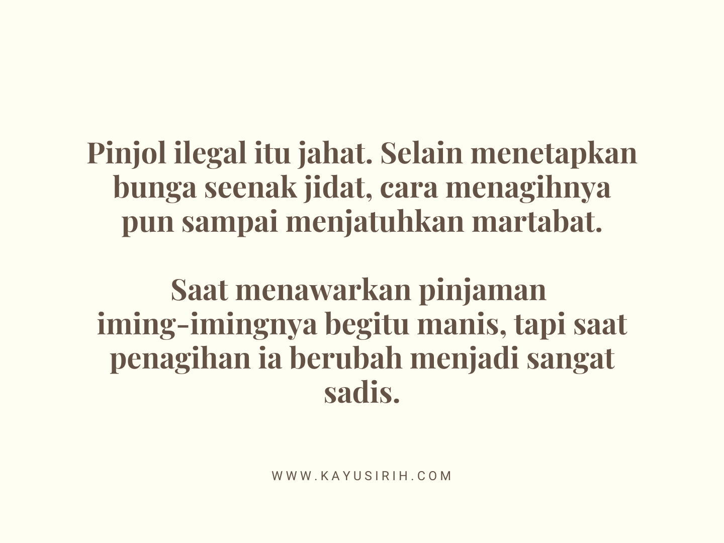 Kayu Sirih: Cara Membedakan Pinjol Resmi dan Pinjol Ilegal