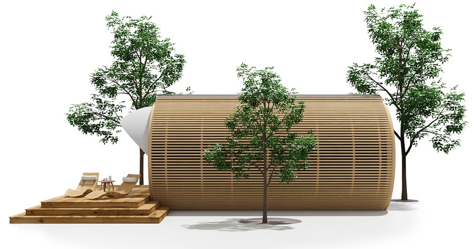 Shedworking: DROP Pod cylindrical garden office