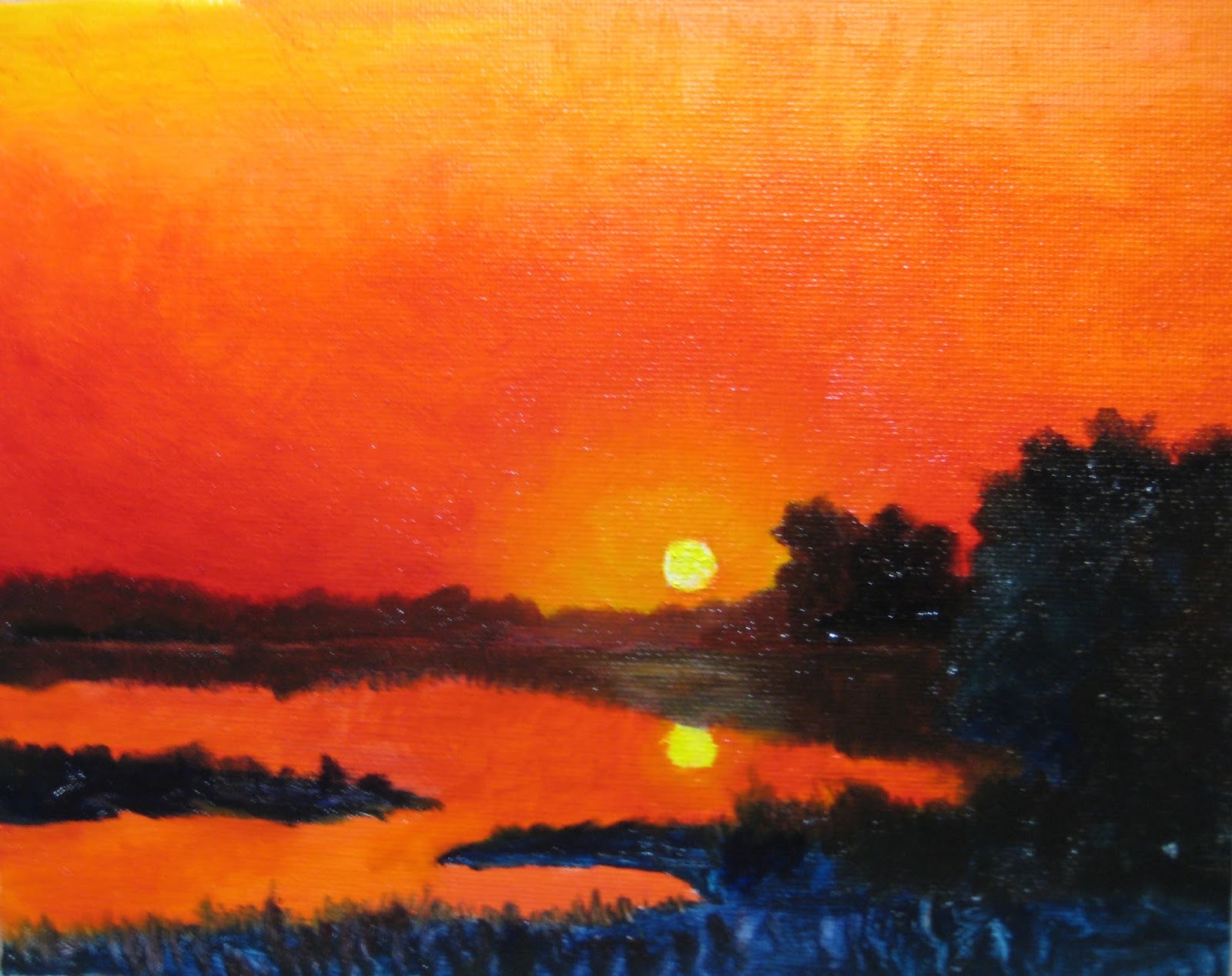 Scott's Creativity for Sanity: Sunset over the Bay - Finished