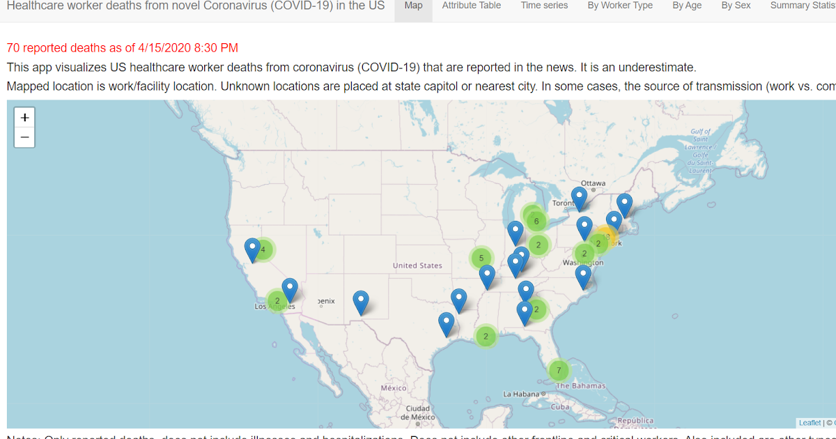 Open Source GIS Blog: Healthcare Worker Deaths from Coronavirus (COVID ...