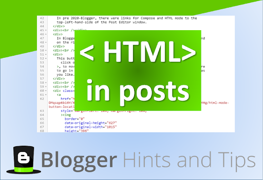 Working with HTML in Blogger's new (2020) Post-editor | Blogger-Hints ...
