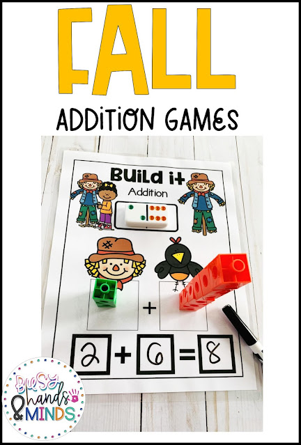 Fall Themed Additon Games | Busy Hands and Minds