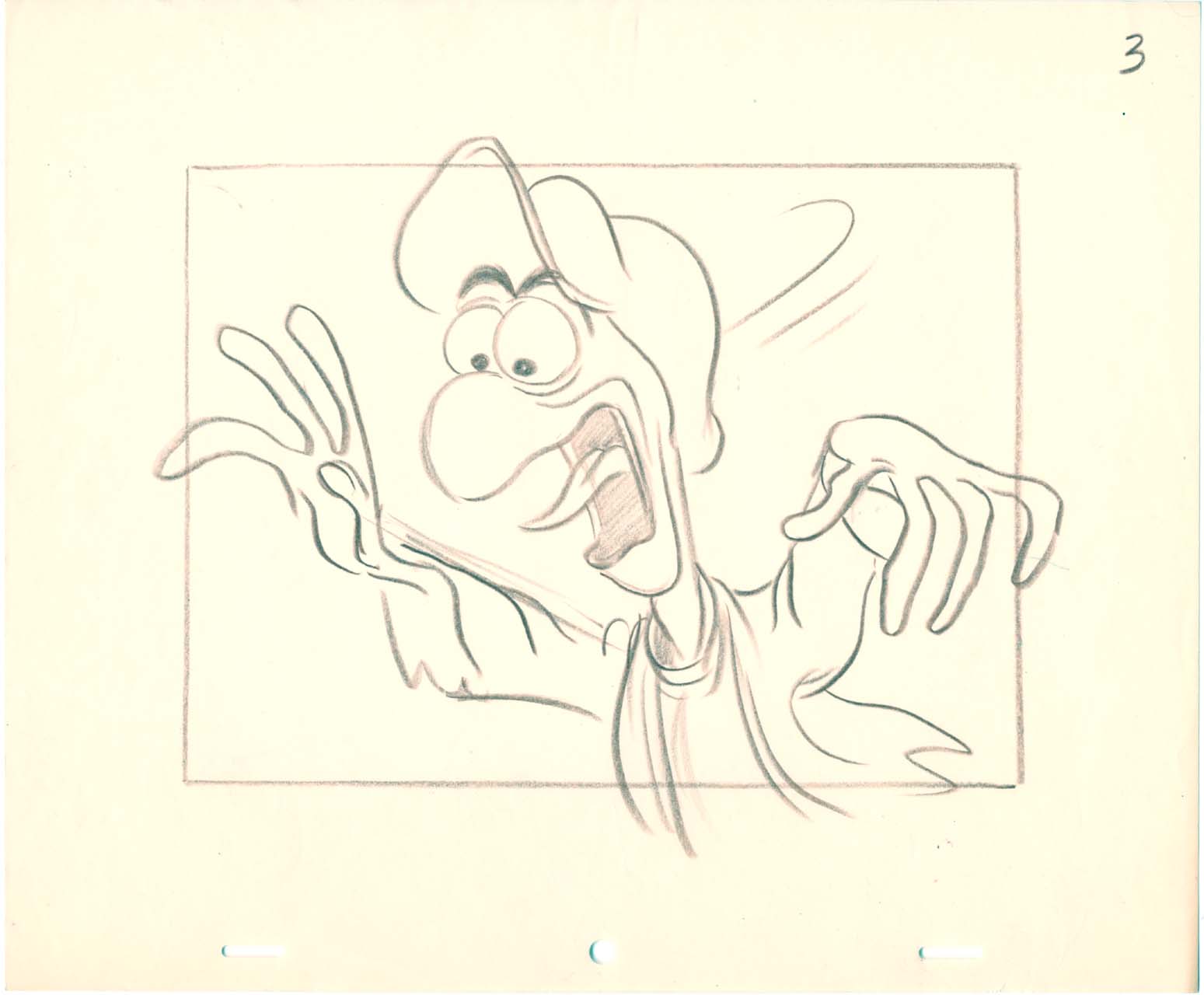 Vintage Disney Alice in Wonderland: Bill the Lizard Storyboard Sketch
