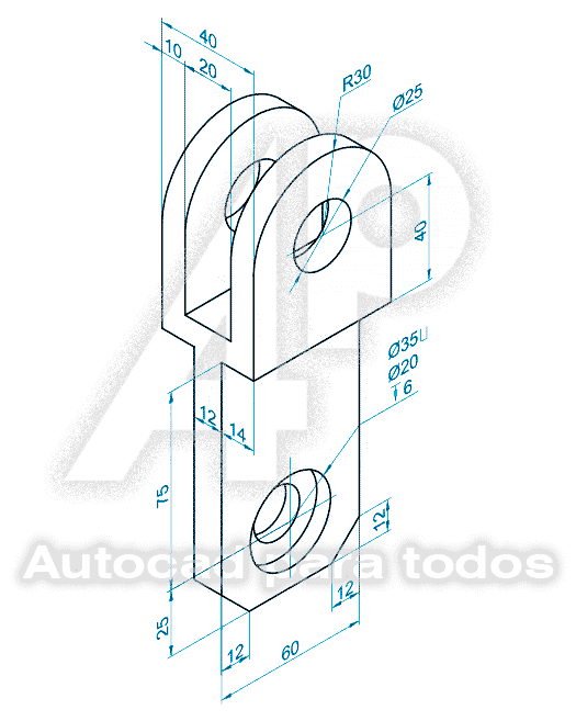 AutoCAD para todos: Dibujo Isométrico 2D - Ejercicio 02