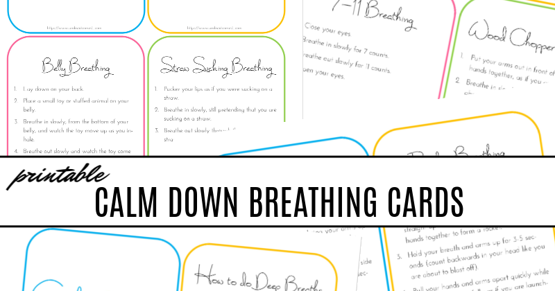 Calm Down Breathing Cards | And Next Comes L - Hyperlexia Resources