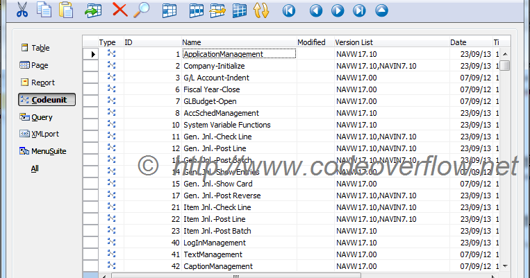 How to create new codeunit in Microsoft Dynamics Navision.