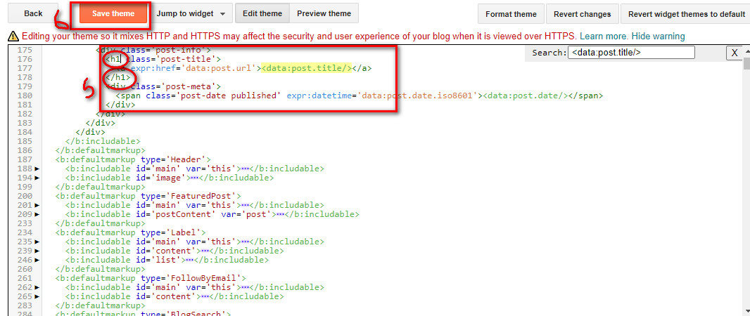 How to Change Blogger Post Title from H3 to H1 I Heading tag