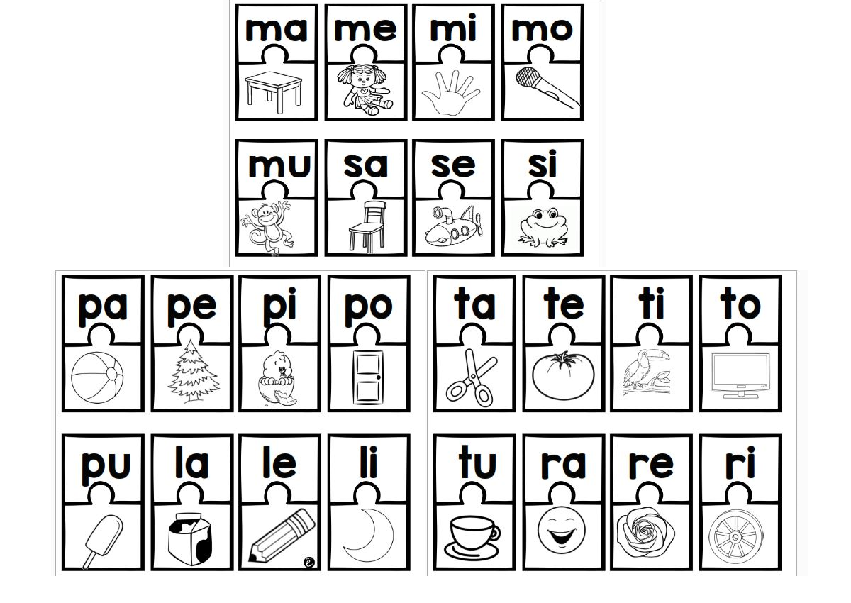 Entretenido Rompecabezas De Las Silabas ~ DIPLOMAS GAFETES Y MATERIAL ...