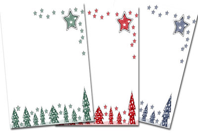 Printable Christmas Tree Writing Paper Set
