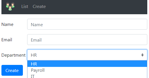 Sql server, .net and c# video tutorial: Select list validation in asp.net core