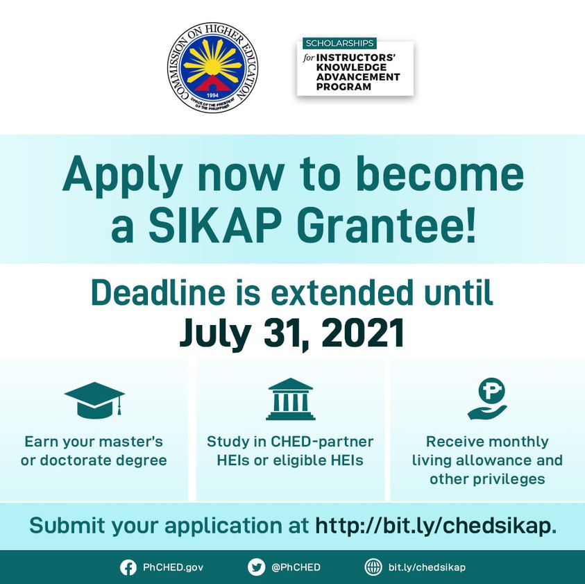 CHED announced Applications for Scholarships for Instructor's Knowledge ...