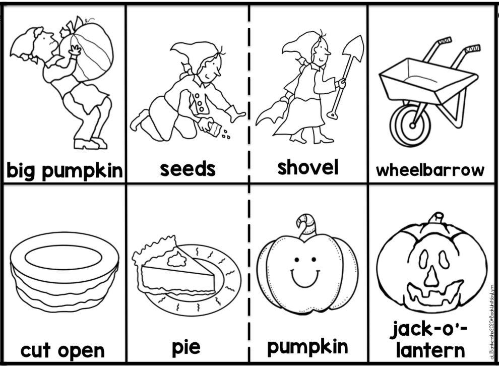 TOO MANY PUMPKINS BOOK CRAFT ~ Book Units by Lynn