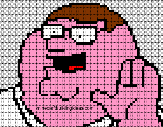 Minecraft Pixel Art Templates: Peter Griffin
