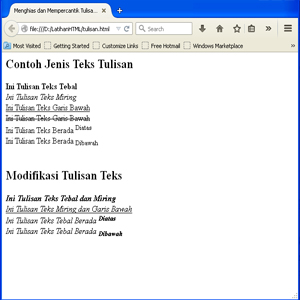 Cara Menghias Dan Mempercantik Tulisan Teks Pada HTML | Belajar ...