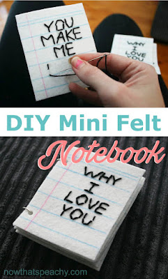 Mini felt love notebook to make | CRAFT DIY | Now thats Peachy