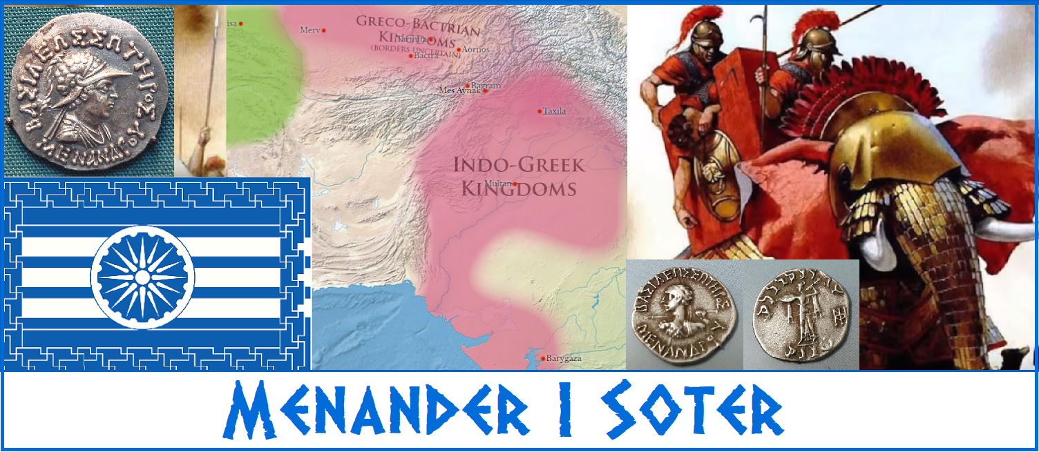 Greek Asia: MENANDER I SOTER ~ A GREEK KING IN INDIA