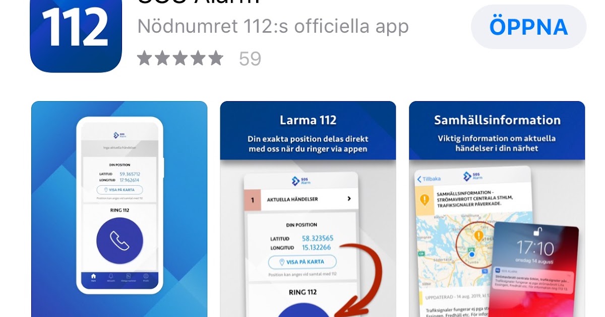 JoY tillsammans: 112 SOS App ...