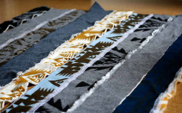 Habit of Art: Making a blanket from Pendelton scraps