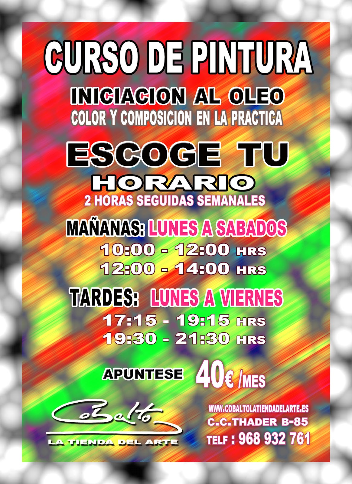 Cobalto la tienda del arte: Cursos de pintura Cobalto Thader