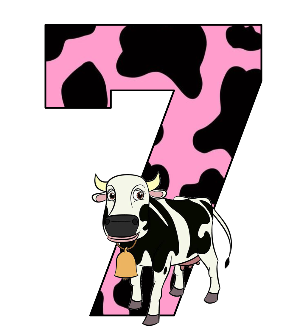 Kits imprimibles gratis : Números de vaca Lola