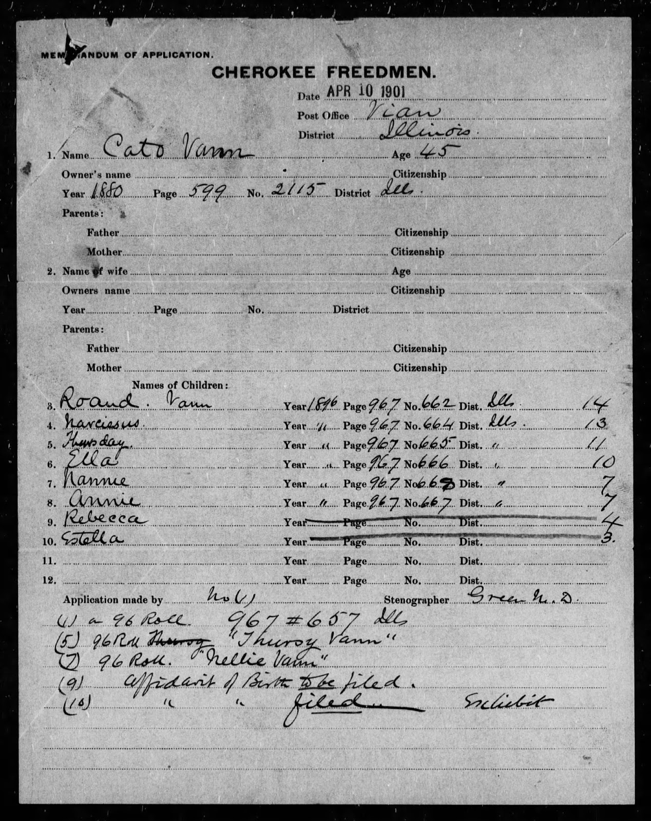 The African-Native American Genealogy Blog: Cato Vann and Family ...