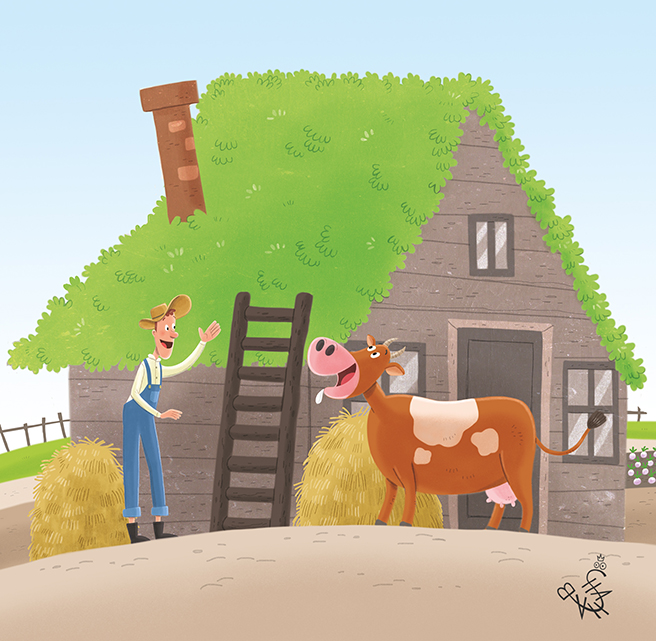 shahab shamshirsaz : Cow on the Roof