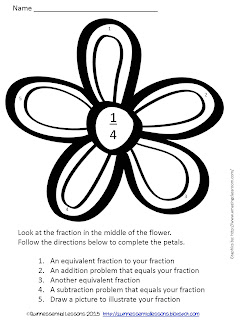 Classroom Freebies Too: Fraction Flower Freebie