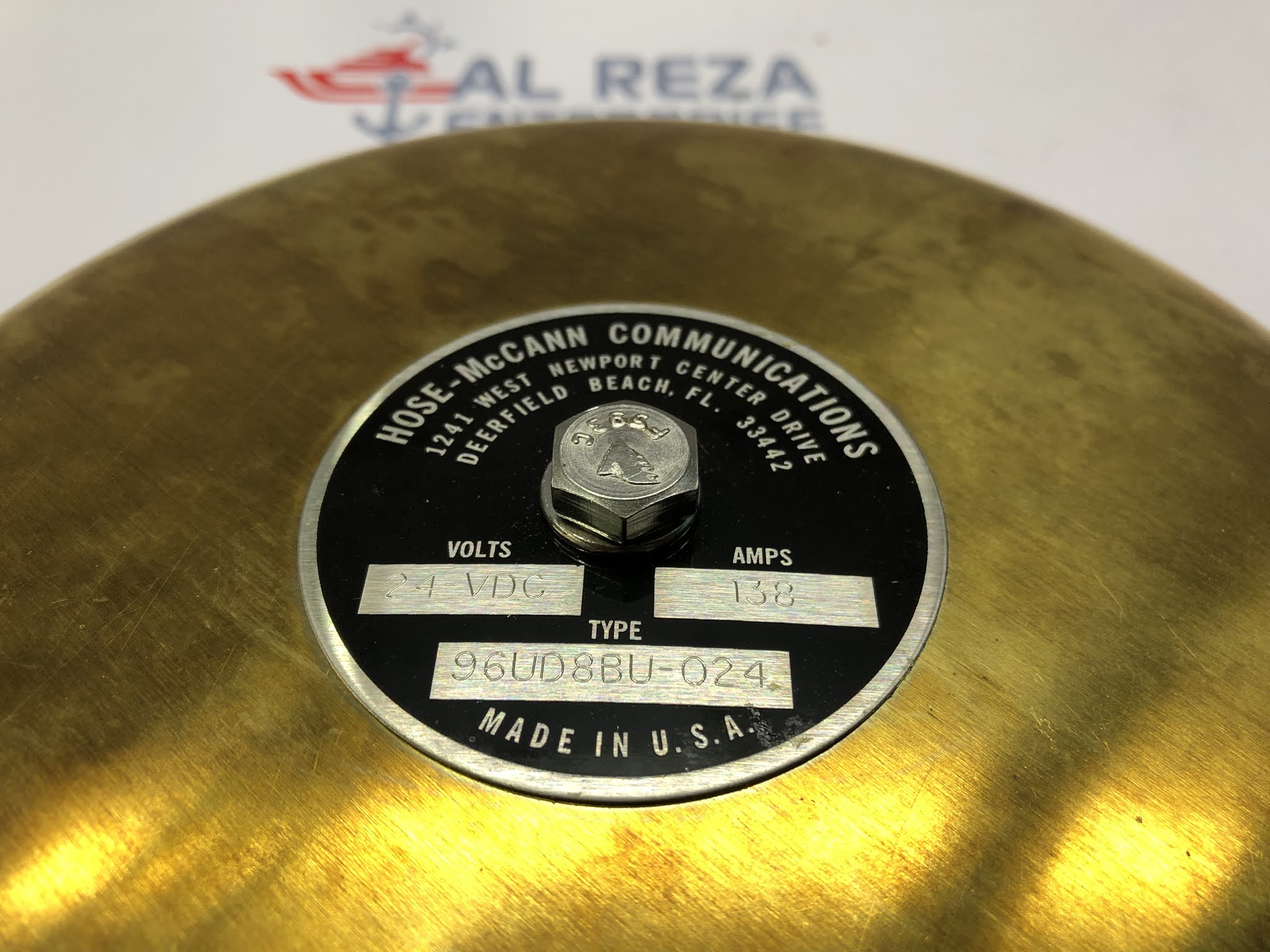 HOSE-MCCANN COMMUNICATIONS 96UD8BU-024 ELECTRICAL BELL 24VDC 138A