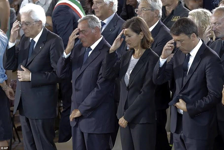 Italy earthquake: Mass funeral held for 35 victims amidst tears and ...