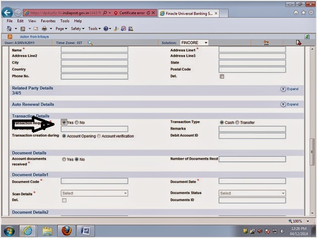 Steps for Opening of Accounts in Finacle - POFINACLEGUIDE