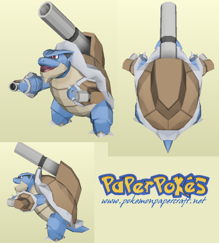 PaperPokés - Pokémon Papercraft: MEGA BLASTOISE