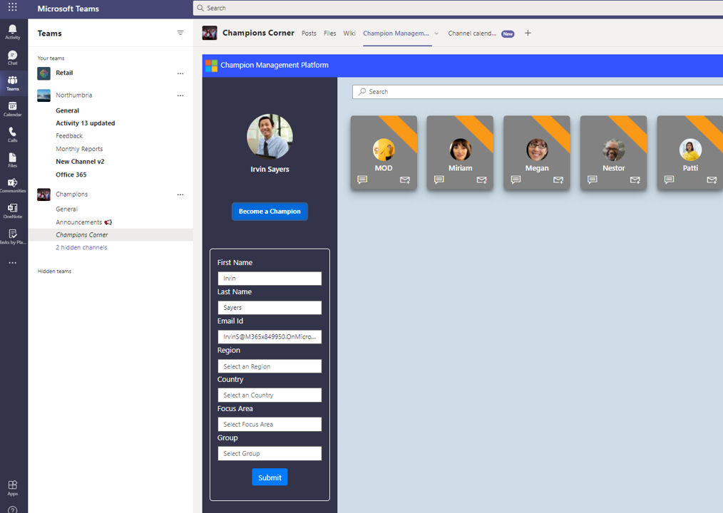 Review of the Champion Management Platform App