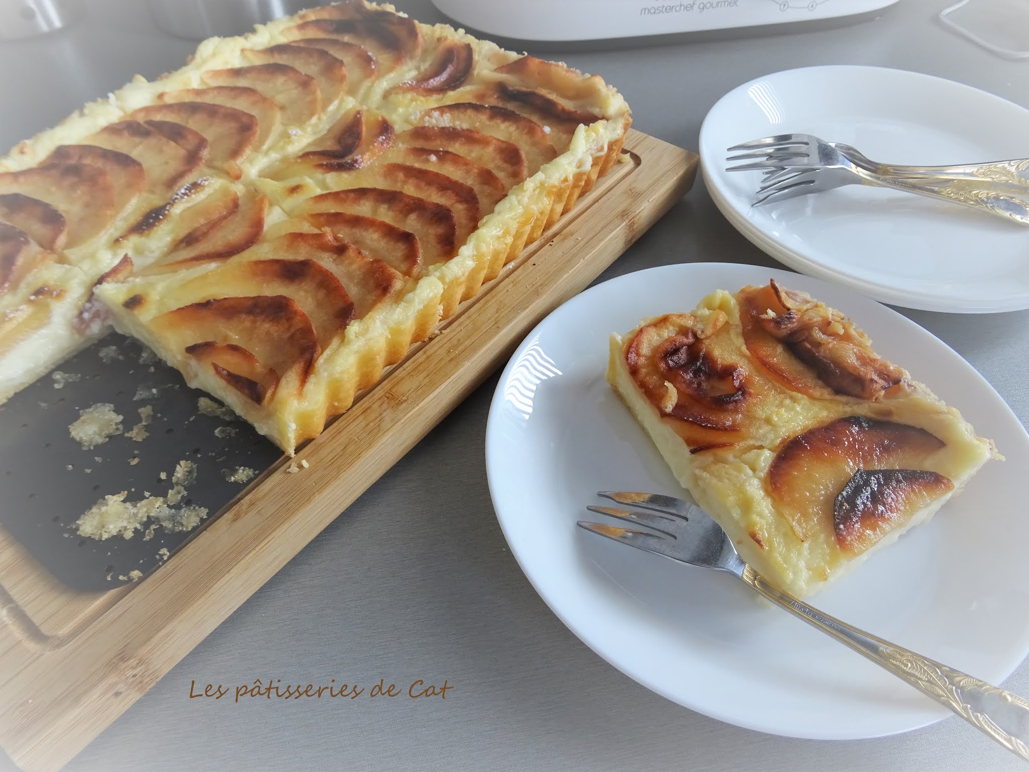 Tarte aux pommes et crème pâtissière
