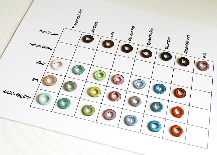 The Rita's Art Blog: Enamel Chart