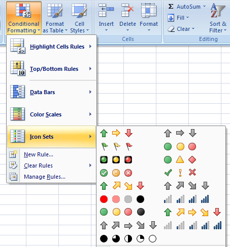 Conditional Formatting - Adaugare Icon Set | Invatam Excel