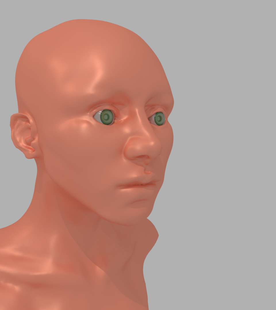 The sketching stroll...: Female head model - part 3