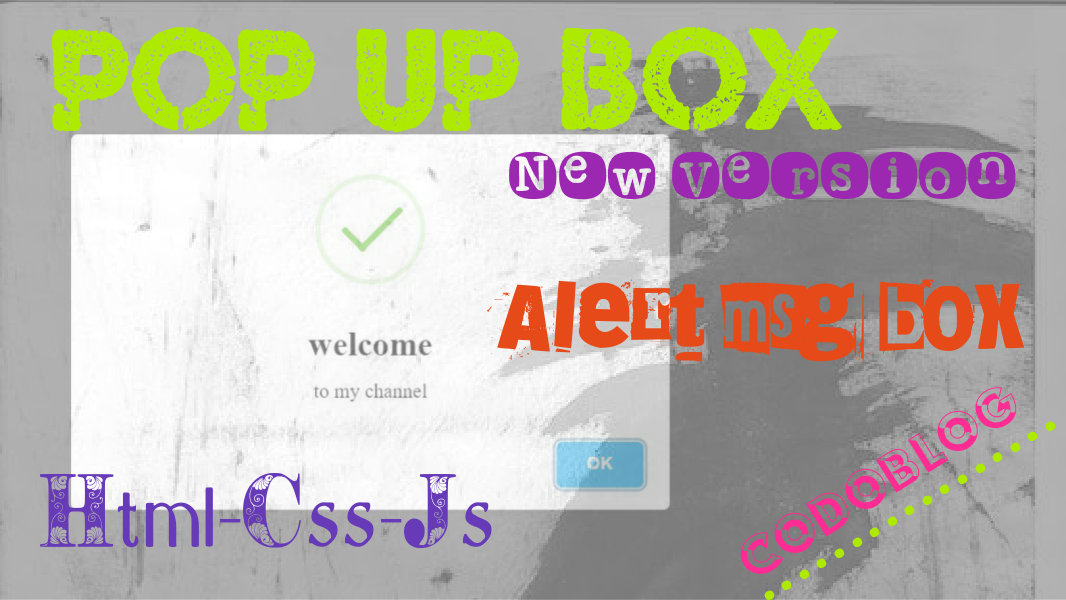 POP UP | ALERT MESSAGE