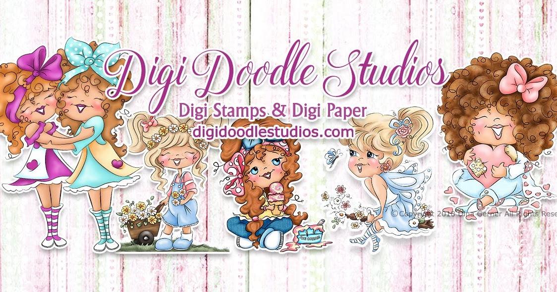 Creamieke's world of cards: Digi Doodle Studios - Puppy Love