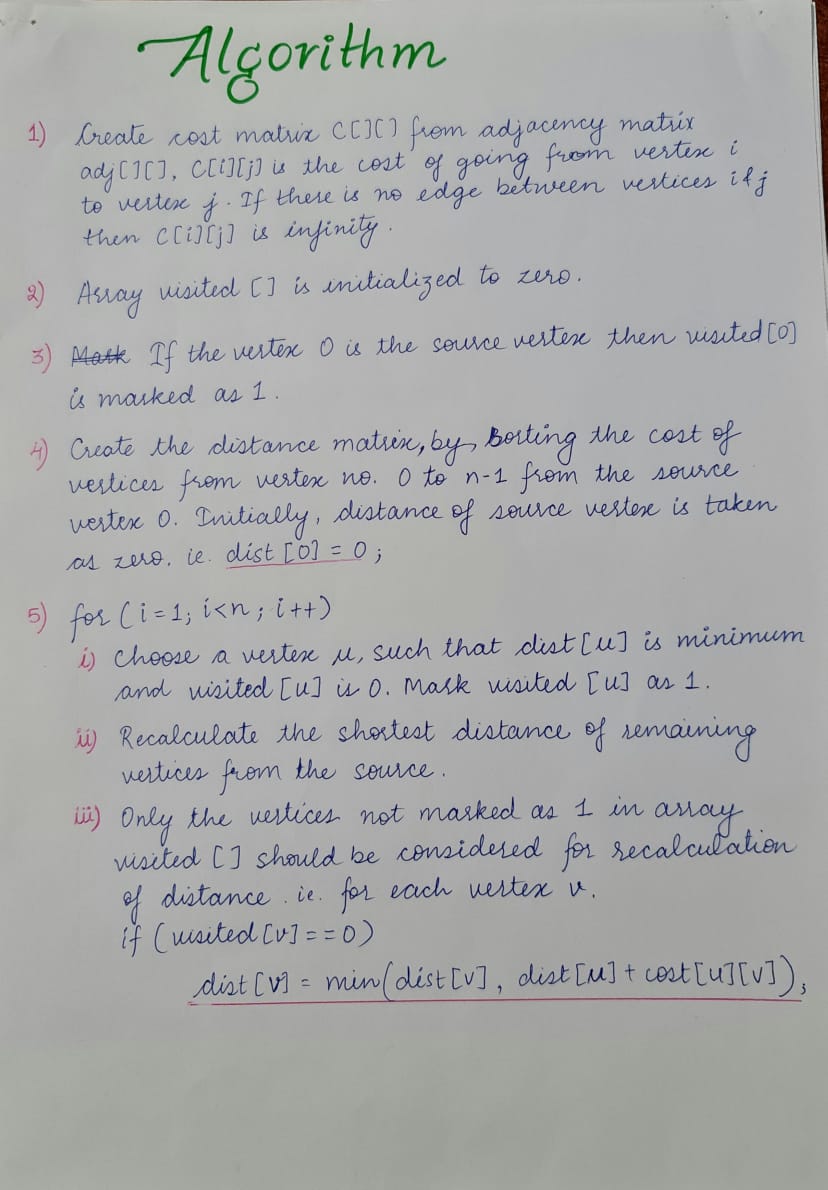 Data Structures And Algorithms Dijkstra S Single Source Shortest Path Algorithm