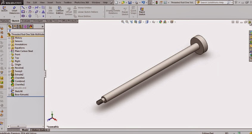 How to create a Pneumatic Air Cylinder in Solidwork Tutorial ...