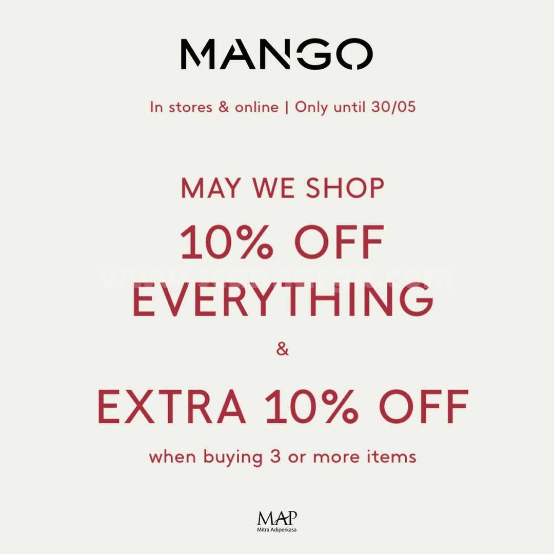 Promo MANGO! May Special Deal Disc. 10% + Extra 10% Off | scanharga